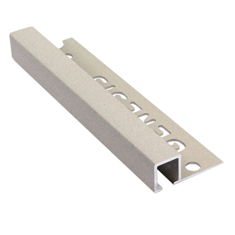 Genesis Textured Bath Stone Square Edge Aluminium Tile Trim TDP 2.5m ...