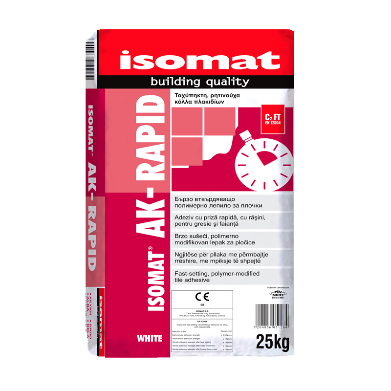 Isomat AK-Rapid Rapid Set Polymer Modified C2 FT Tile Adhesive Grey ...