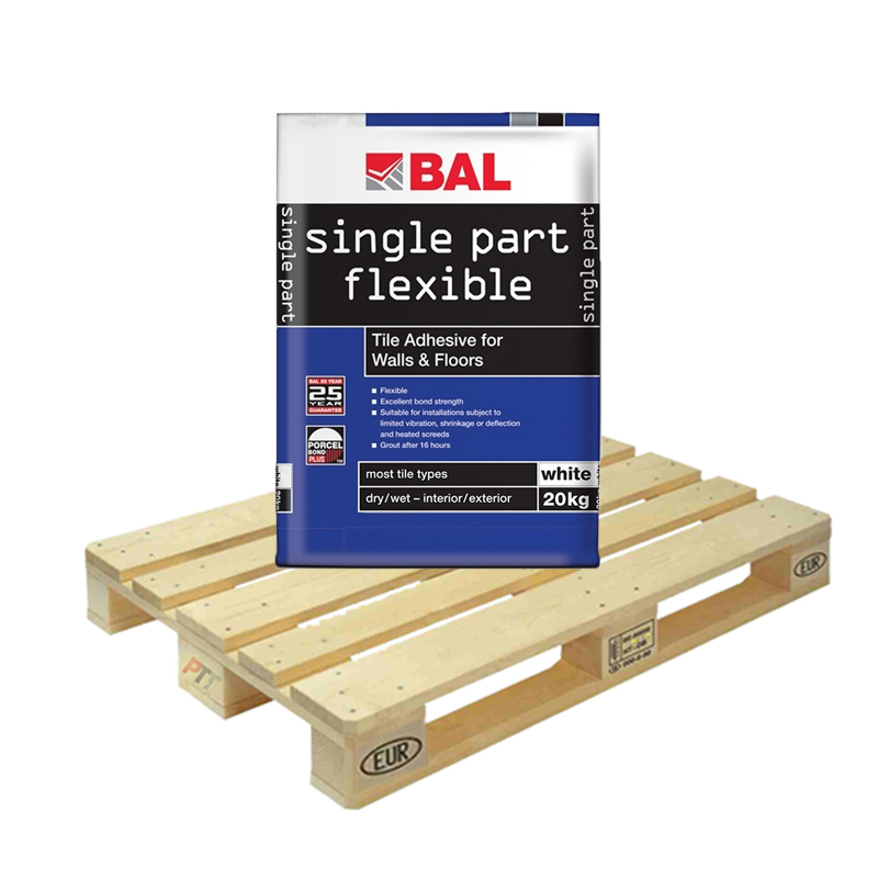 BAL Single Part Flexible Tile Adhesive White 20kg Full Pallet (50 Bags ...