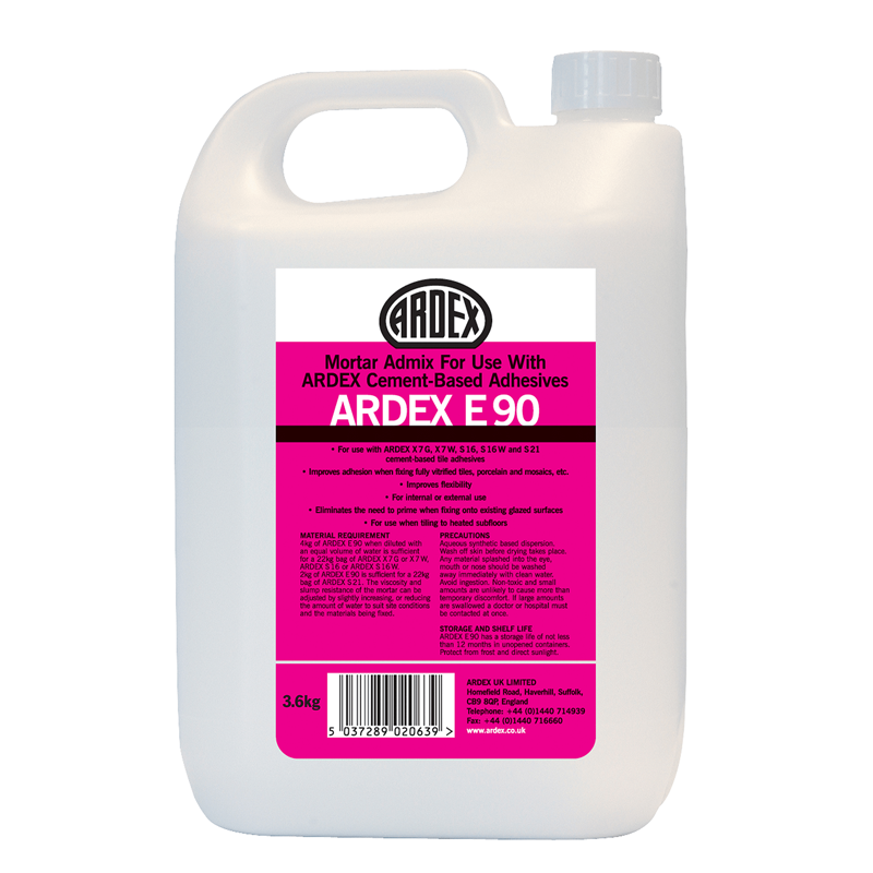 Ardex E 90 Mortar Admix For Cement-Based Adhesives 3.6kg | Northants Tools