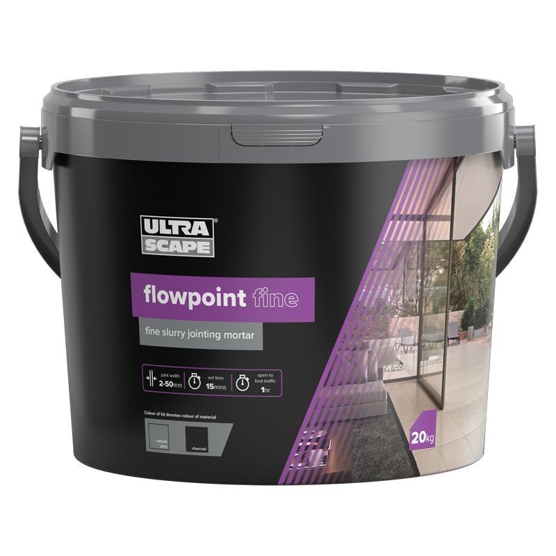 Ultra Scape Flowpoint Fine Slurry Jointing Mortar 20kg Natural Grey ...