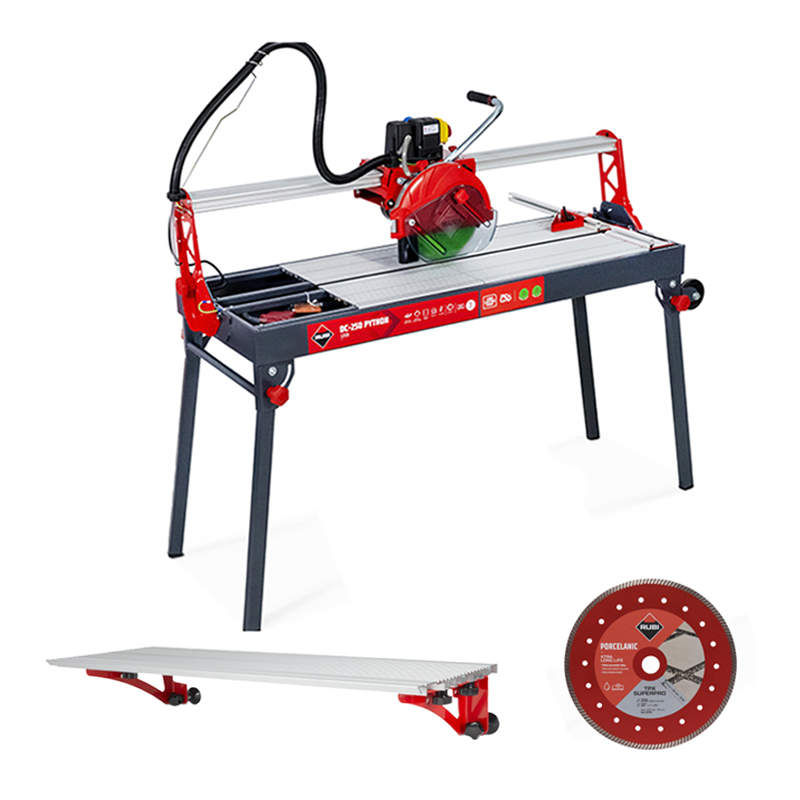 Rubi DC-250 1200 Python Wet Saw 110v Landscaping Kit With Side ...