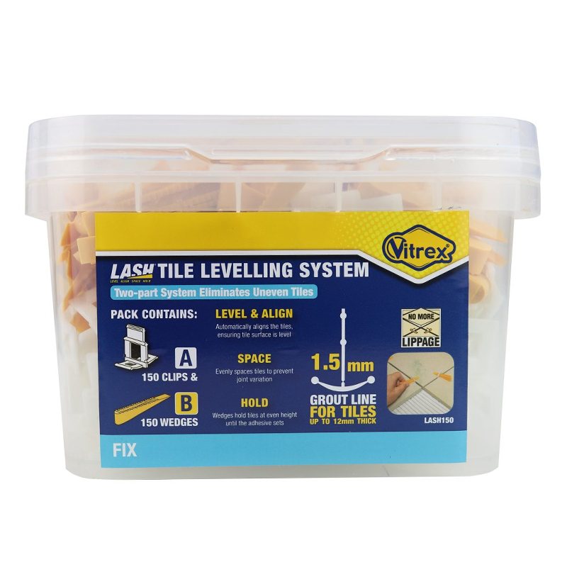 Vitrex LASH Tile Levelling System Tub x150 | Northants Tools