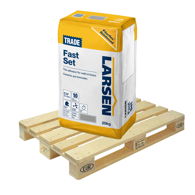 Larsen Trade Fast Set C1 Cement-Based Adhesive Grey 20kg Full Pallet ...