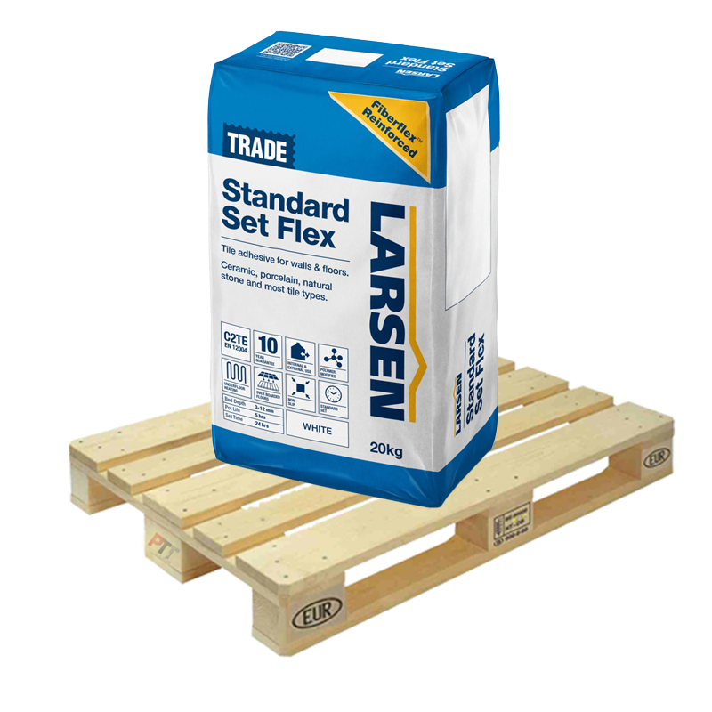 Larsen Trade Standard Set Flex C2 Cement-Based Adhesive White 20kg Half ...