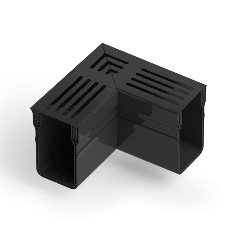 Dural U-Drain Pro Drainage Channel System Corner Piece 65mm Black ...