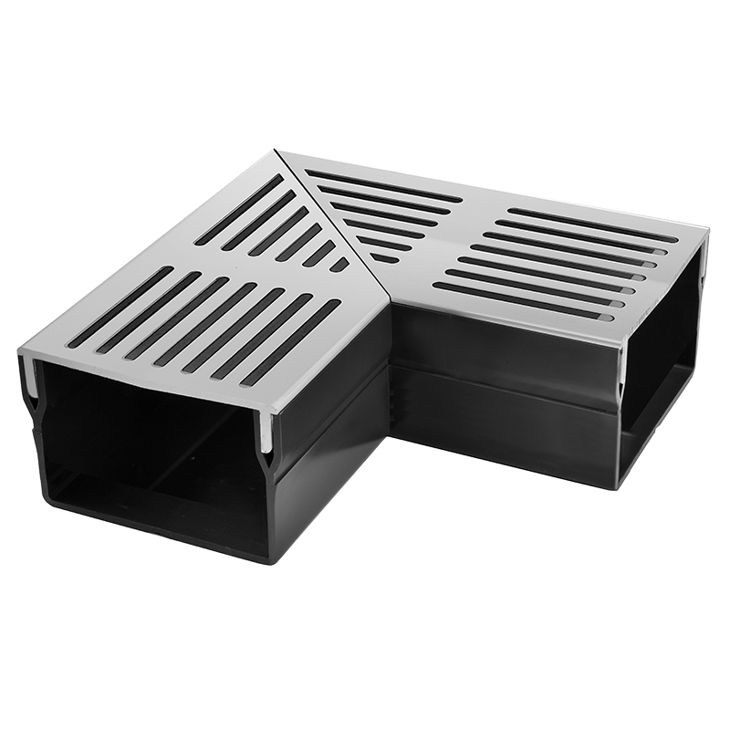 Dural U-Drain Pro Drainage Channel System Corner Piece 105mm Silver ...