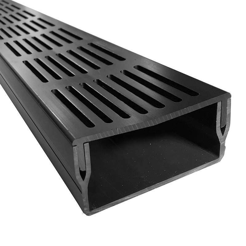 Dural U-Drain Pro Drainage Channel System 105mm Black (Choice Of Size ...