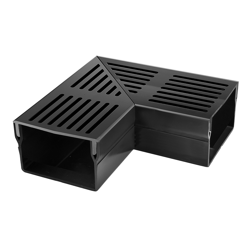 Dural U-Drain Pro Drainage Channel System Corner Piece 105mm Black ...